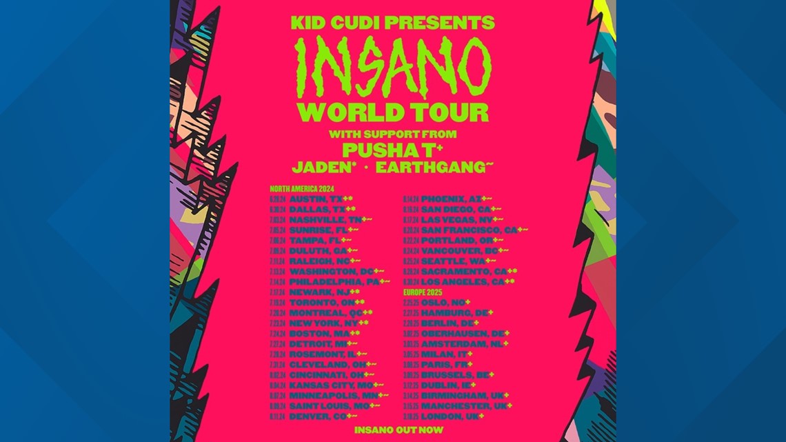 Kid Cudi Concert 2024: Insano World Tour Dates Announced